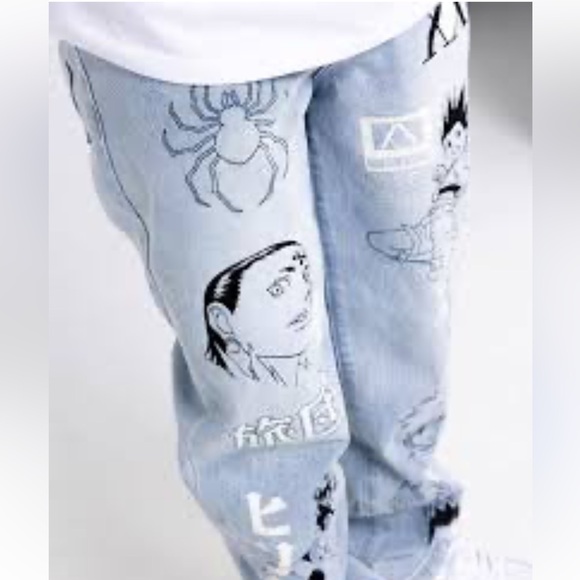 Hunter | Jeans | Hunter X Hunter Goat Crew Anime Light Blue Graphic ...